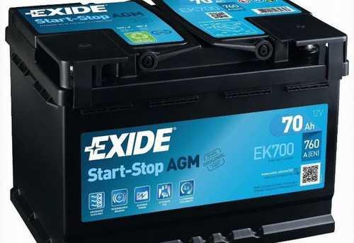 Аккумулятор 70 Ач AGM Exide EK700 на Start-Stop