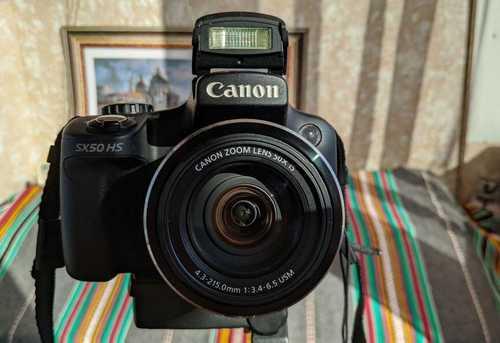 Canon SX50 HS (зум 50х, SD 128 Гб) со штативом