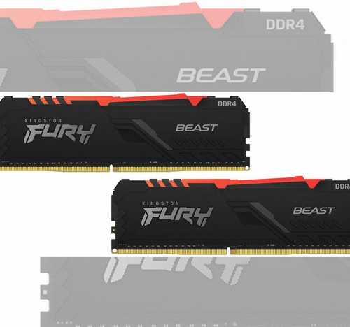 Оперативная память Kingston fury Beast Black RGB