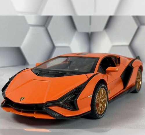 Модель машины Lamborghini Sian с выхлопом 1:24