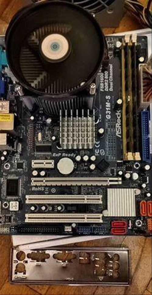 Комплект LGA775 ASRock G31M-S+ E6500+4 Gb DDR2