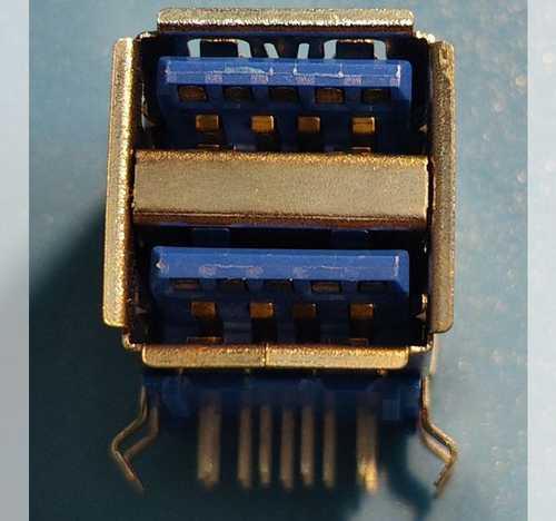 USB 3.0 Тип A Двойной порт Разъем Прямоугольный