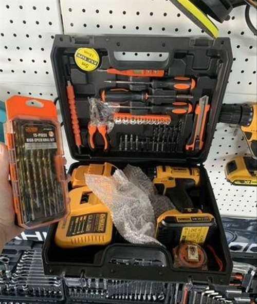 Шуруповерт с набором 24v dewalt и сверла