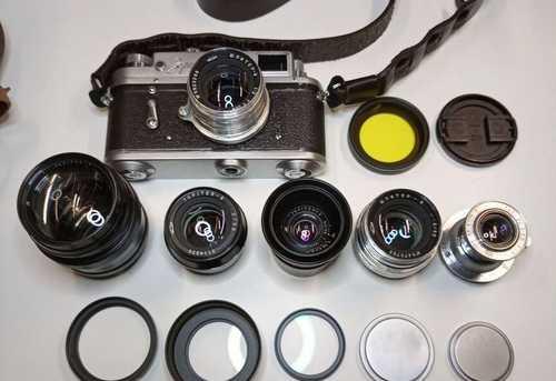 Коллекция объективов м39 и камера