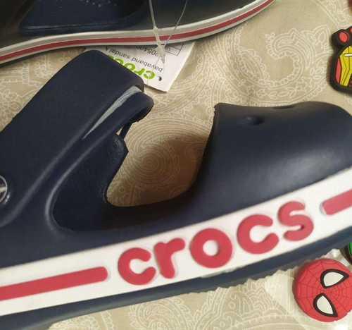 Сандалии для мальчика crocs тёмно-синий