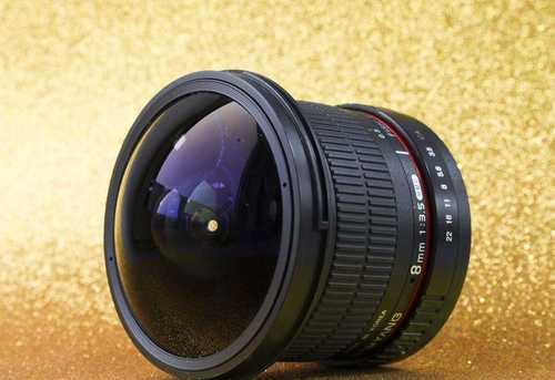 Объектив Samyang 8mm f3.5 CS II Fish-Eye (Canon)