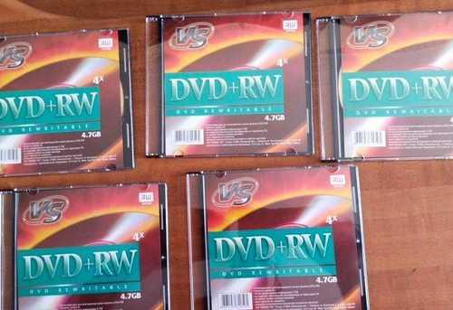 Новые Диски для записи VS DVD+RW 4,7 GB 4x