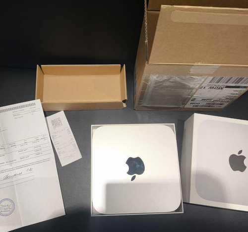 Mac mini M1, полный комплект коробка и чек