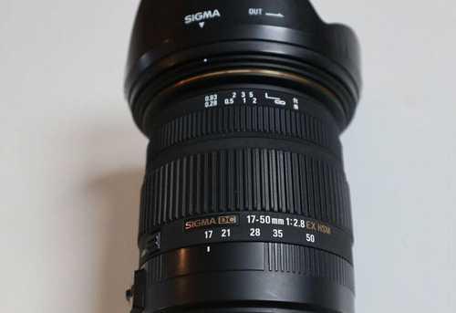 Объектив Sigma DC 17-50mm f/2.8 EX HSM Canon EF-S