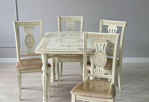 Стол «Версаче» Квадрат / Кухонный стол и стулья