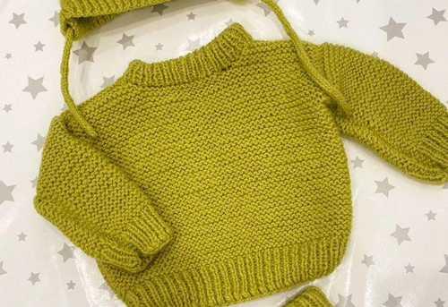 Вязаный комплект для малыша / вязаный свитер