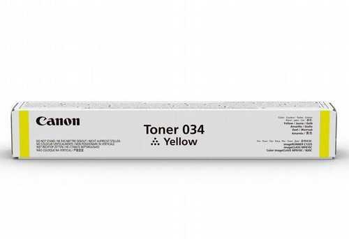 Картридж Canon Toner 034 Y желтый оригинальный