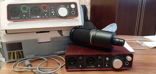 Audio technica at2020 и Focusrite scarlett 2i2