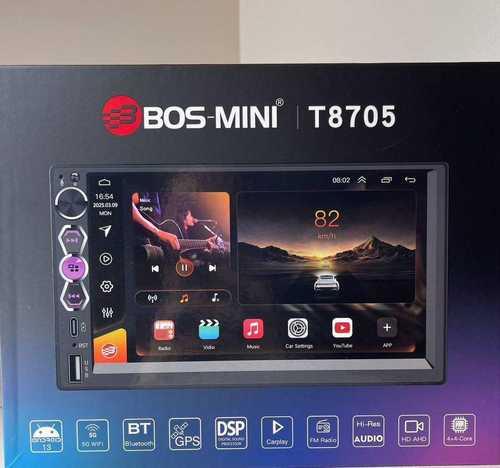 Магнитола Android BOS mini 8705 7" 4/64 Android 12