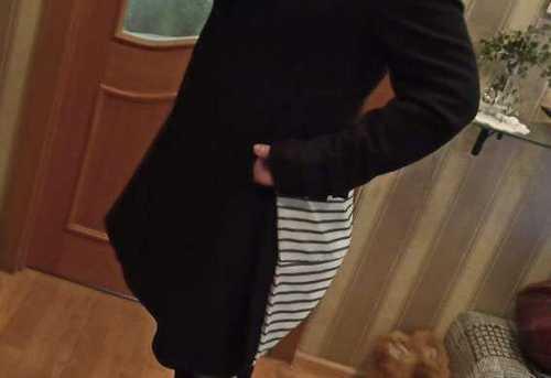 Пальто женское демисезонное черное 48