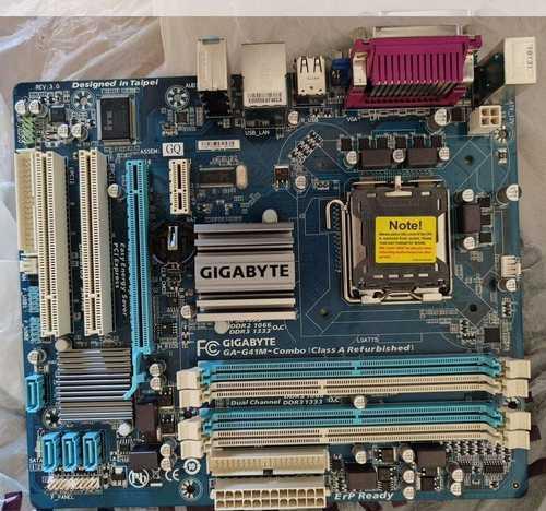 Материнская плата 775 сокет DDR3 Gigabyte GA-G41M