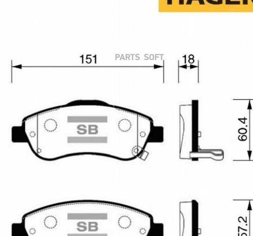 Sangsin brake GP1567 Колодки торм.пер. Premium brake pads hagen