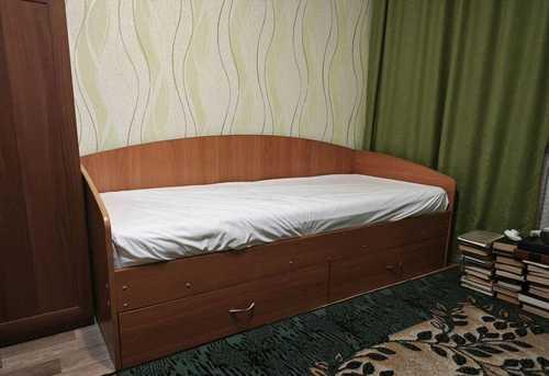 Кровать с матрасом 80х190х17
