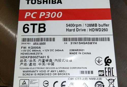 HDD 6Tb Toshiba hdwd260