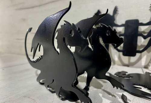 Салфетница из металла в форме дракона