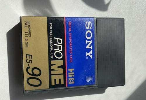 Видеокассета sony Hi 8 мм Pro ME90