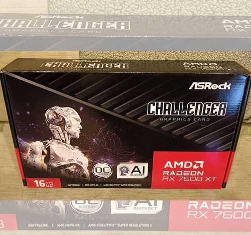 Новая видеокарта ASRock Challenger RX7600XT 16Гб