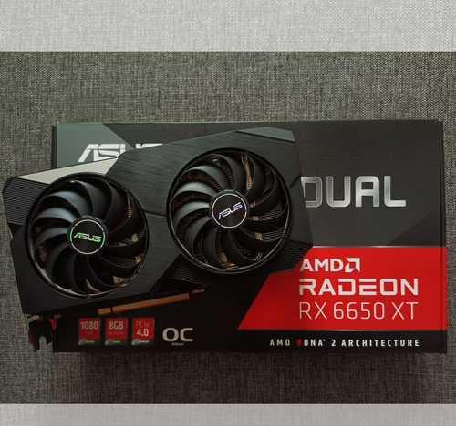 Asus rx 6650 xt Dual OC 8gb (гарантия)