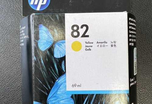 Картридж HP 82 C4914A желтый