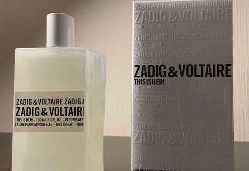 Духи женские Zadig voltaire this is her 100ml