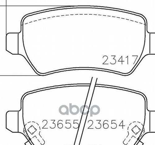 Колодки тормозные дисковые зад NP6101 nissh