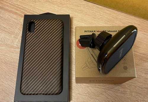 Pitaka Magez Mount Qi + Чехол iPhone XS Max