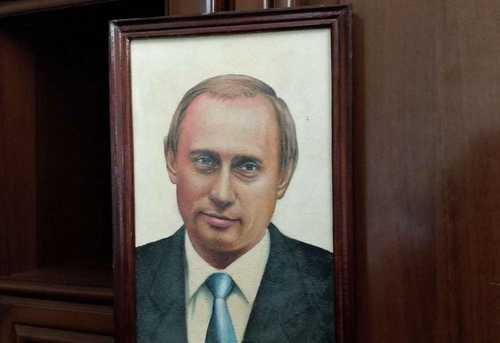 Картина маслом на холсте портрет президента Путина