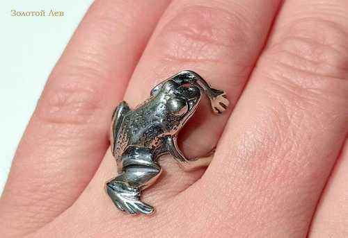Кольцо "Лягушка" серебро