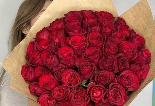 Розы букет 51шт - цветы с доставкой и подарком