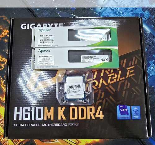 MB Gigabyte H610M K DDR4   CPU i5 12400F   16Gb