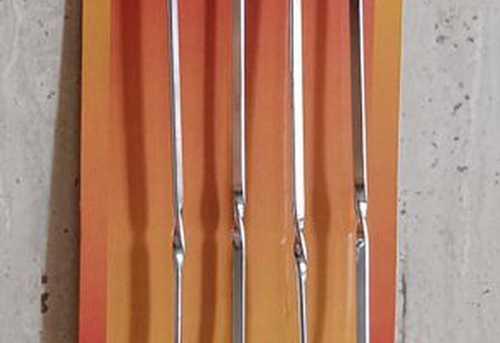 2 набора шампуров (по 4 шт.) с деревянной ручкой