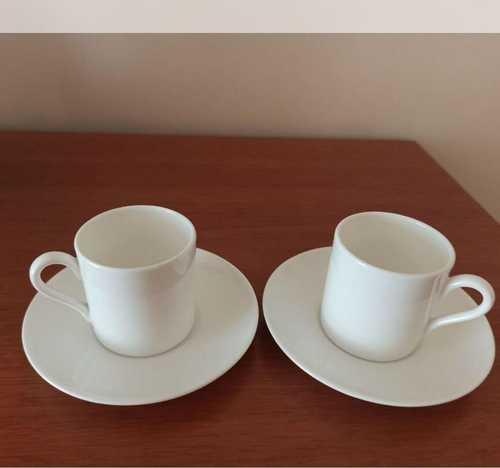 Две (или четыре) кофейные пары Wedgwood White