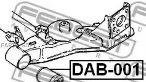 Febest DAB001 Сайлентблок задней балки Daewoo Nexi