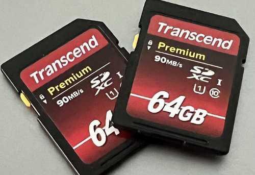 Карты памяти Transcend SD XC 64 Gb