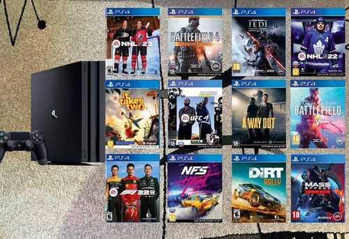 PlayStation 4 PRO + GTA V + 18 игр