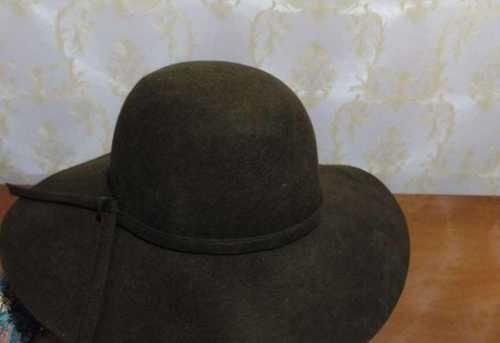 Шляпа коричневая женская новая из шерсти
