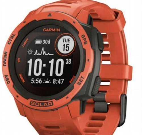 Часы Garmin Instinct Solar Flame Red