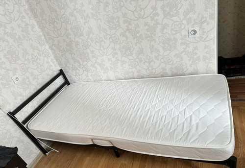 Кровать с матрасом односпальная 90х200