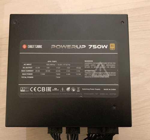 Блок питания Chieftronic PowerUP 750w gold