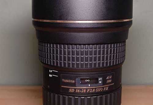 Tokina AT-X 16-28mm f2.8 Pro FX Canon EF
