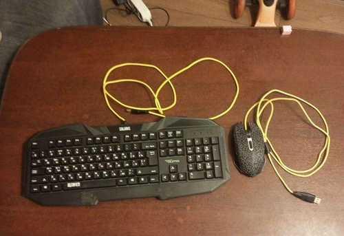 Игровая клавиатура с подсветкой и мышью торг