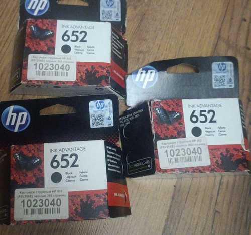 Картридж струйный HP 652 черный