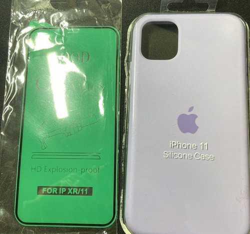 Чехол на iPhone 11 защитное стекло