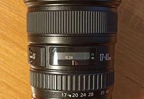 Объектив Canon EF 17-40mm f/4l USM