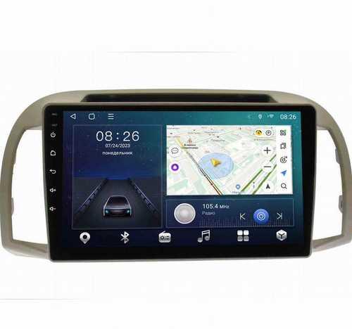 Магнитола Nissan March 02-10 Android 4 64 TS18A 9"